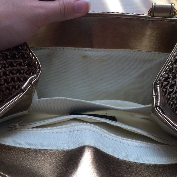 Warren Reed | Bags | Gold Vintage Handbag Braided Metallic Purse Bronze ...